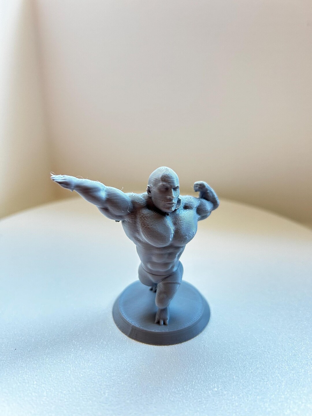 3D Printed Muscular the Rock Figurine Unique Bodybuilder Statue - Etsy UK