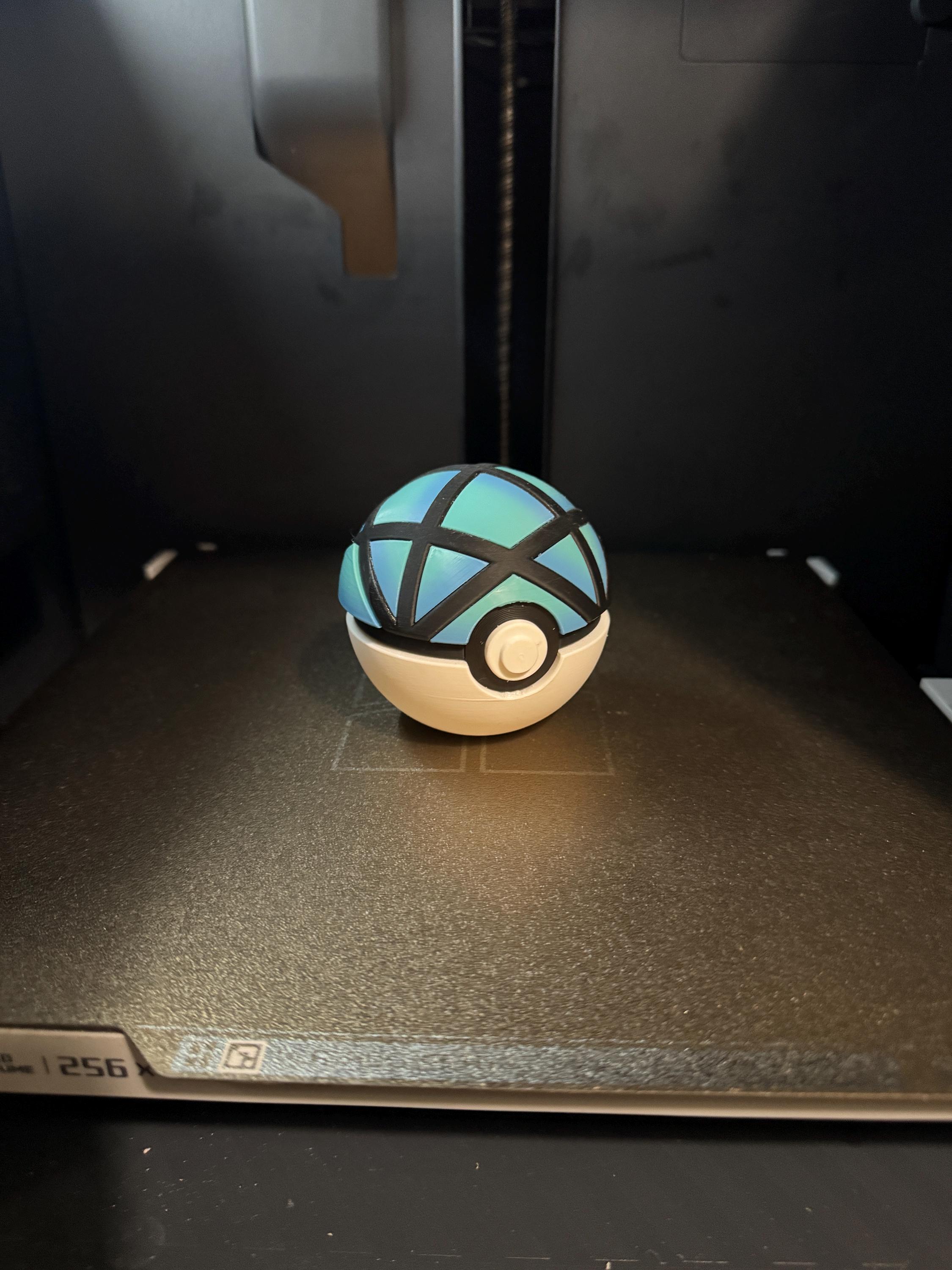 3D Printed Pokeballs | Magma Ball, Nest Ball, Dream Ball, Dark Ball ...