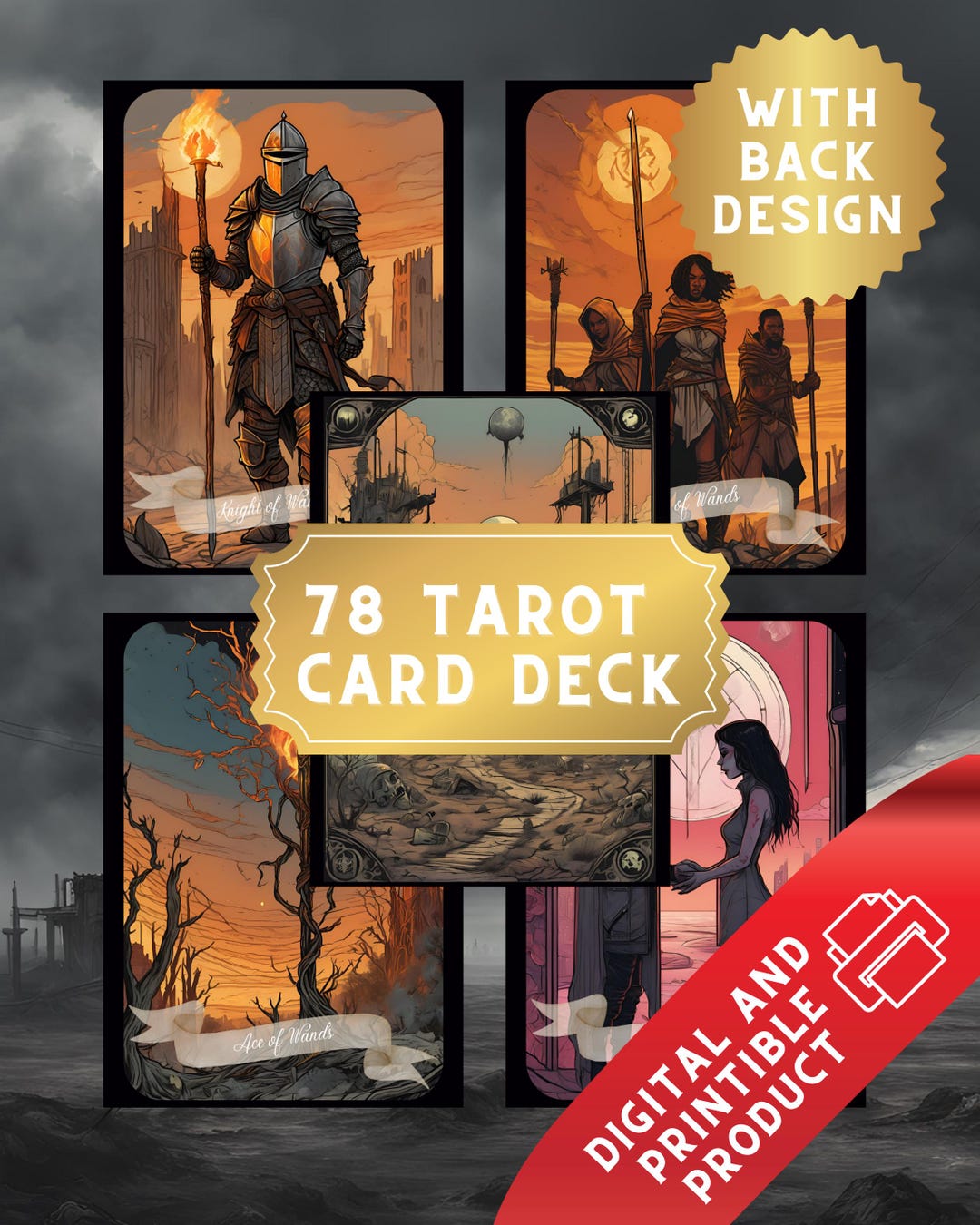 Printable Tarot Cards/digital Tarot Deck/aesthetic&modern PDF, PNG, SVG ...