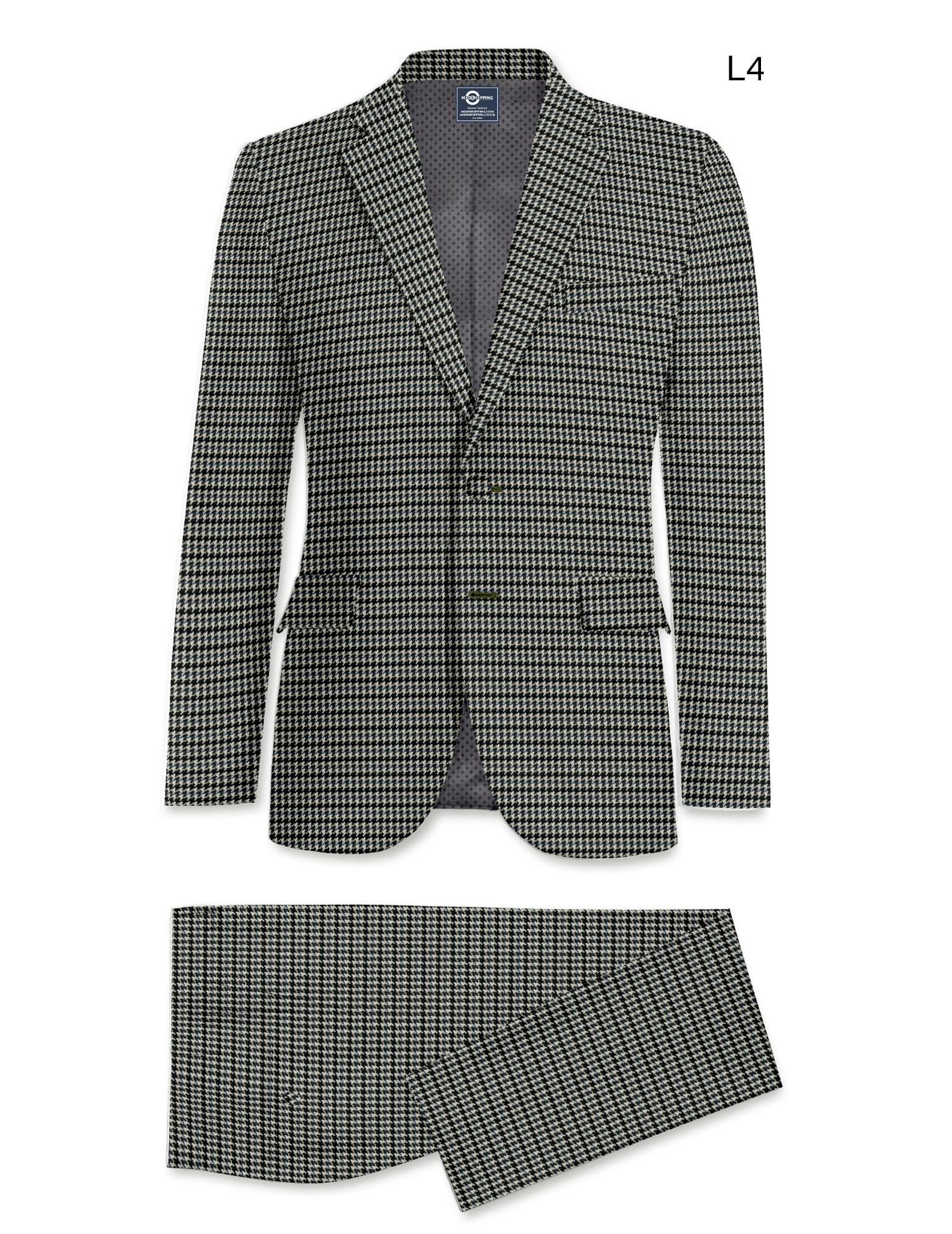 Men's 2 Button Suit | Multi-color Houndstooth Suit - Etsy