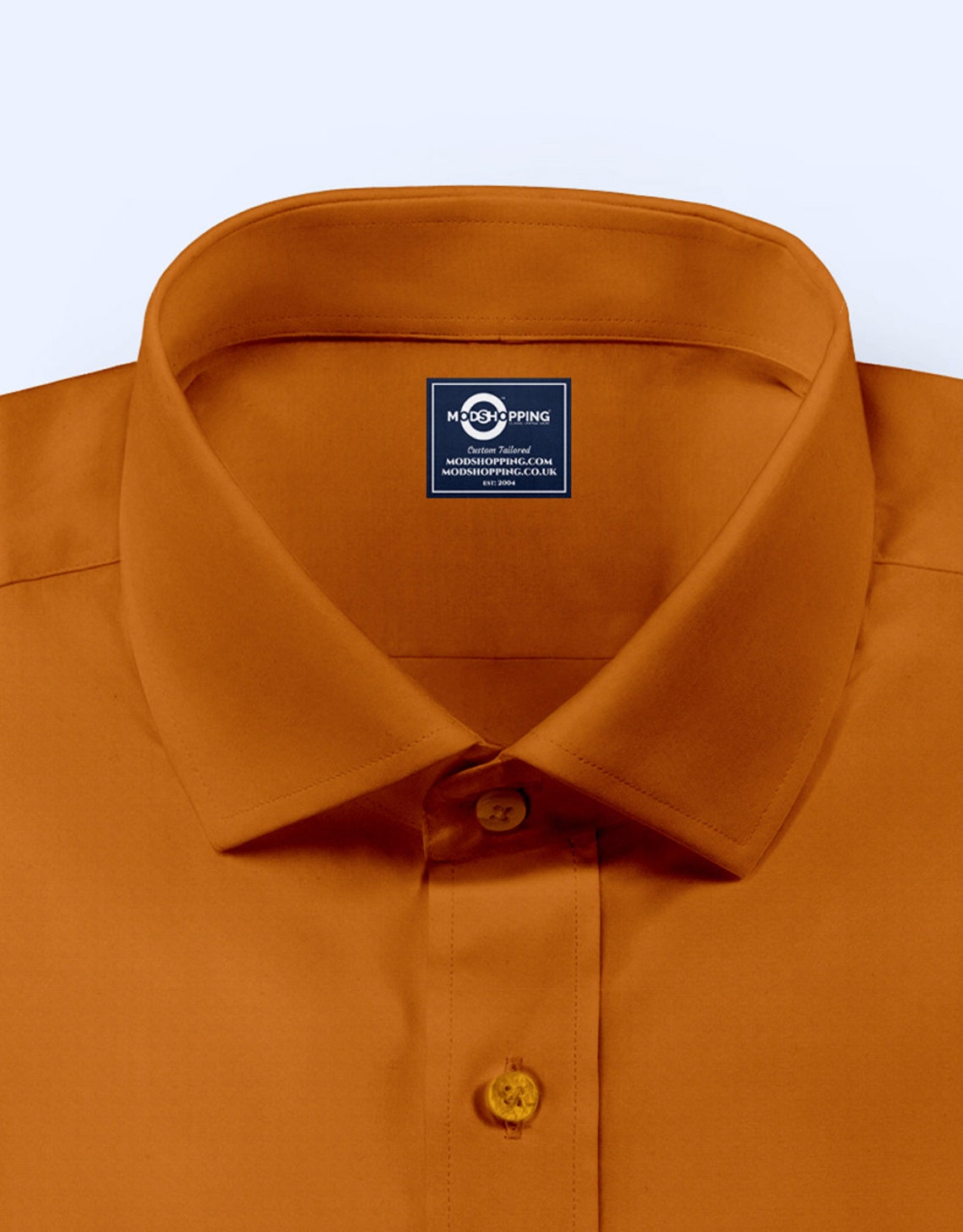 Men's Shirt Orange Color Spread Collar Shirt - Etsy