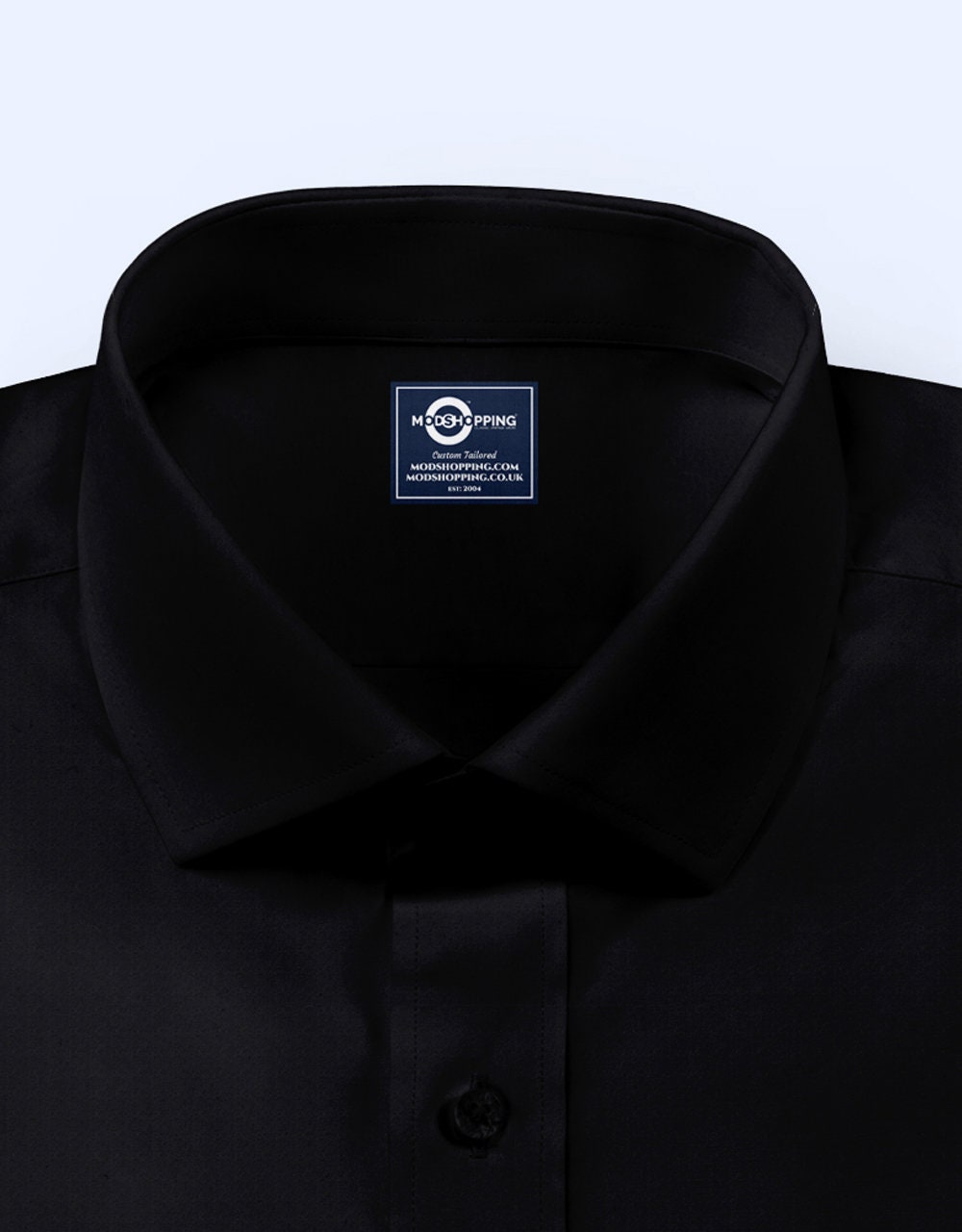 Men's Shirt - Black Color Spread Collar Shirt - Etsy