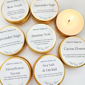 MINI CANDLES Secret Garden Collection Set Travel Tins Soy Wax Candles ...