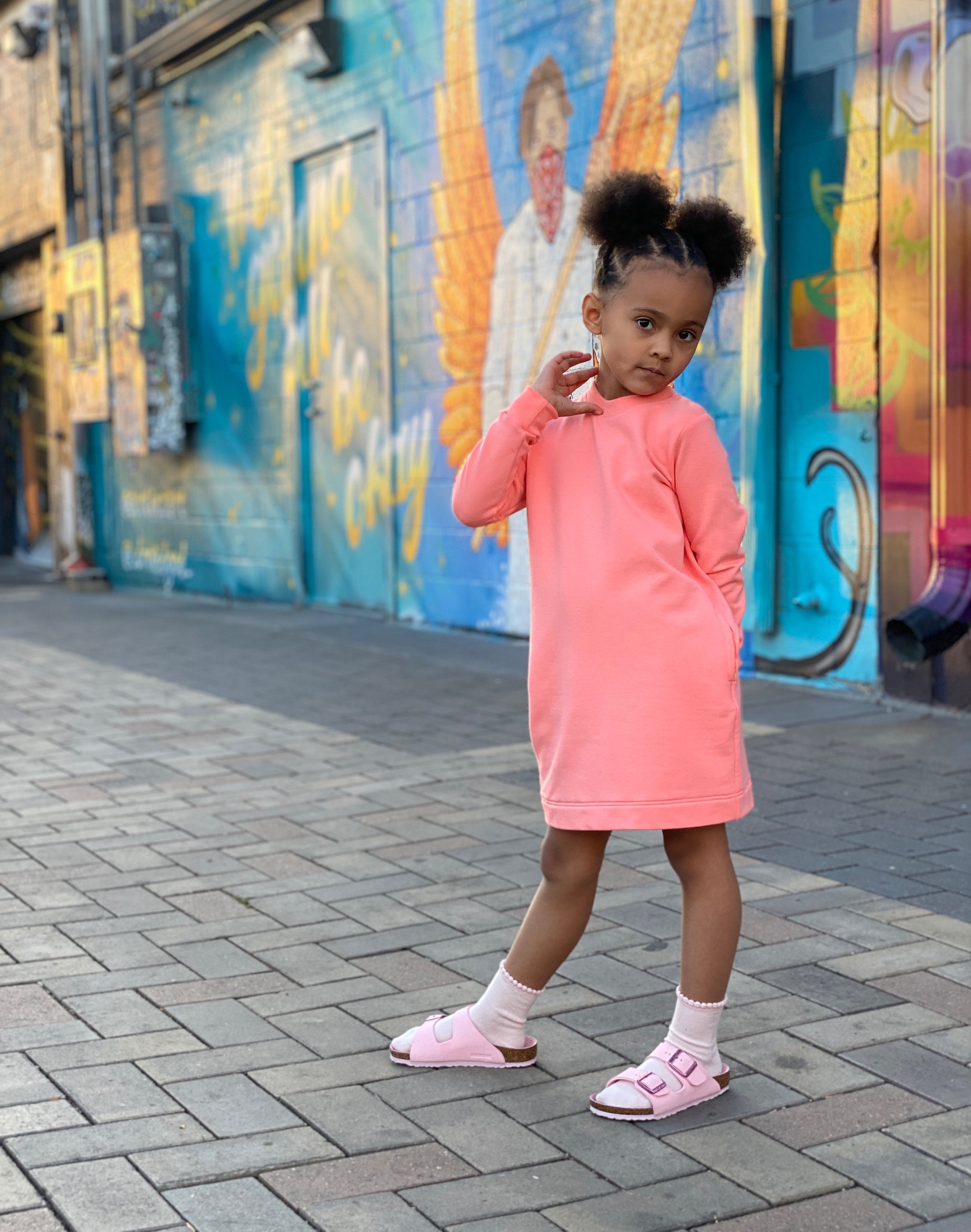 Girls' Bamboo Fleece Sweater Dress With Pockets - Etsy