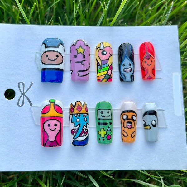 Adventure Time Nails - Etsy