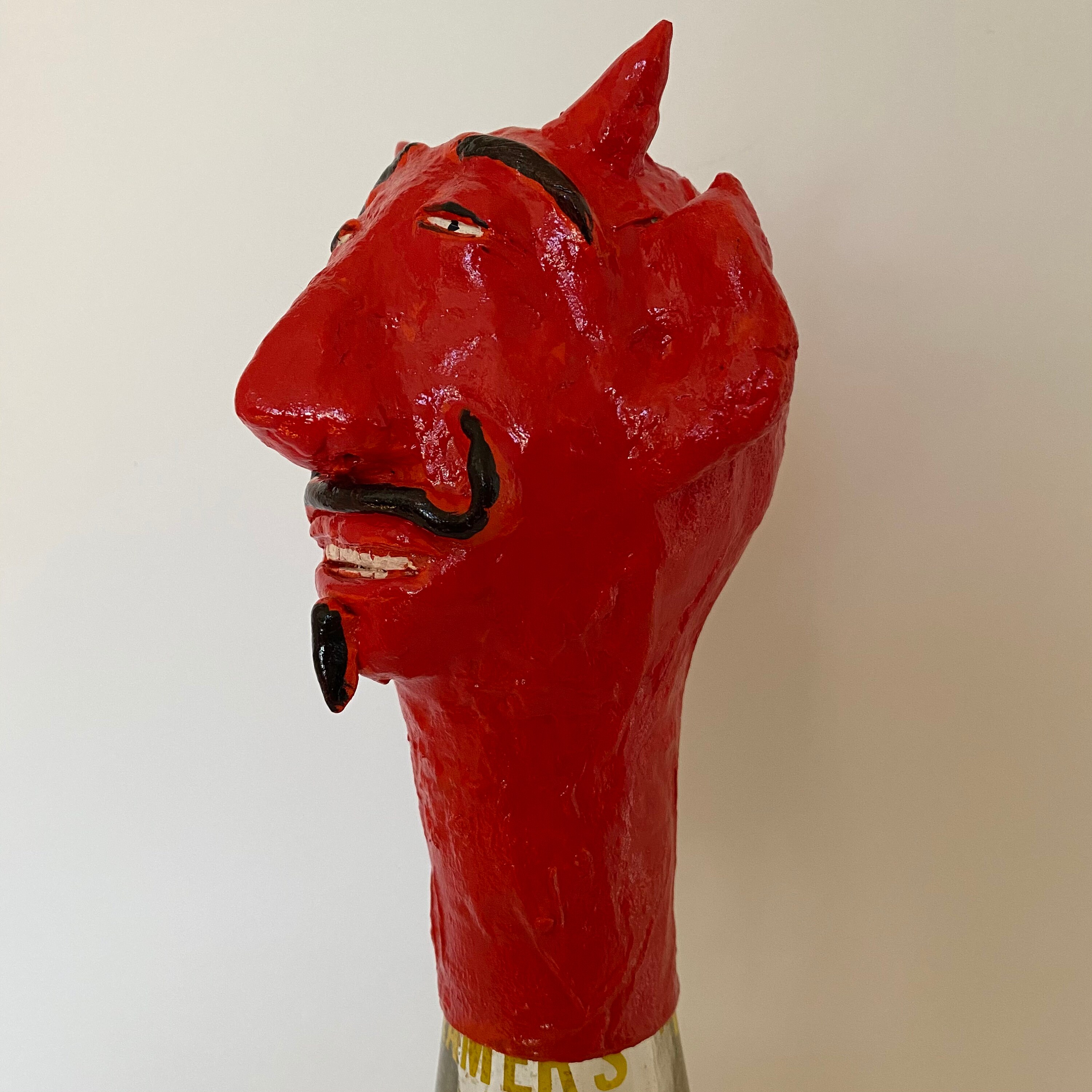 Big Red Paper Mache Devil Sculpture - Etsy