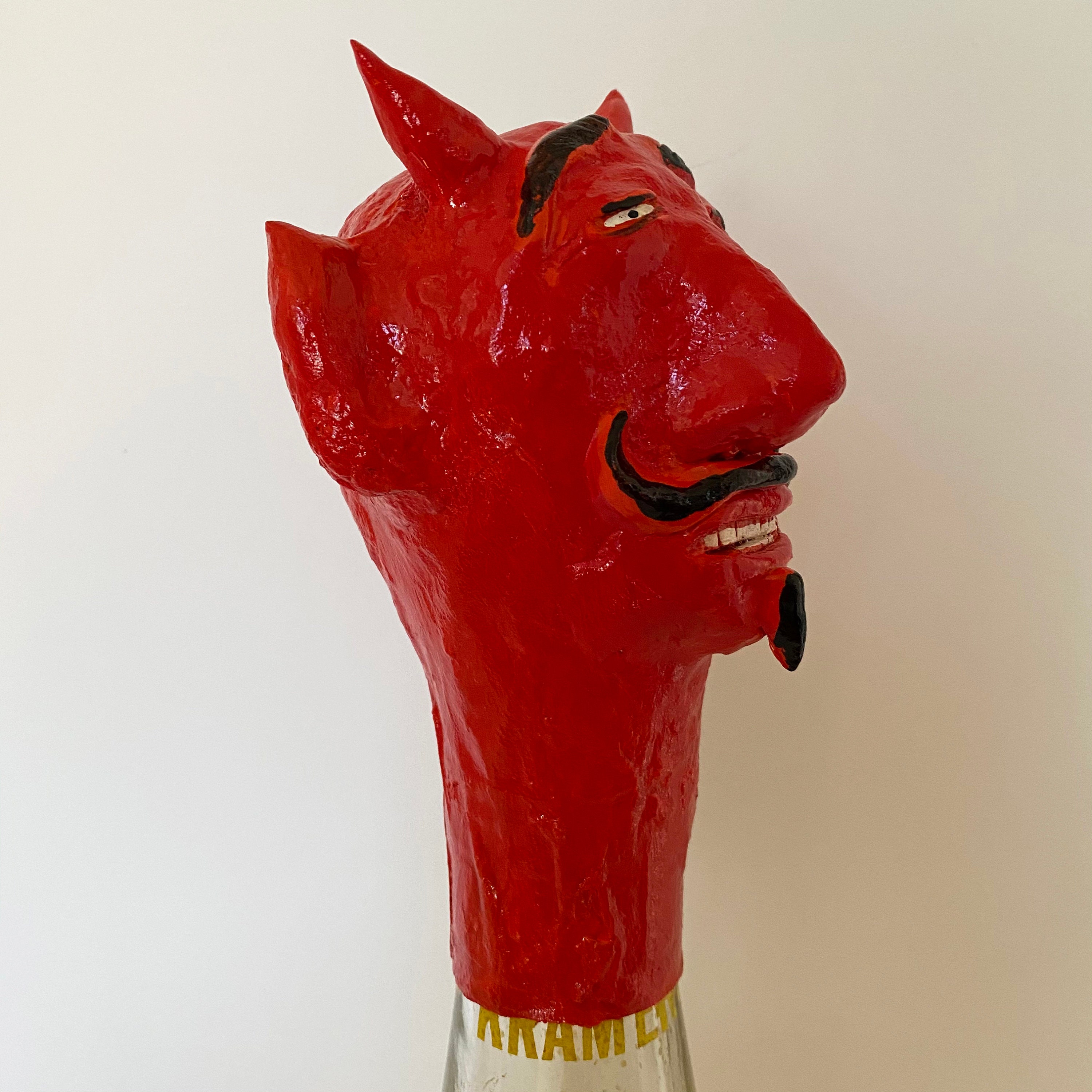 Big Red Paper Mache Devil Sculpture - Etsy
