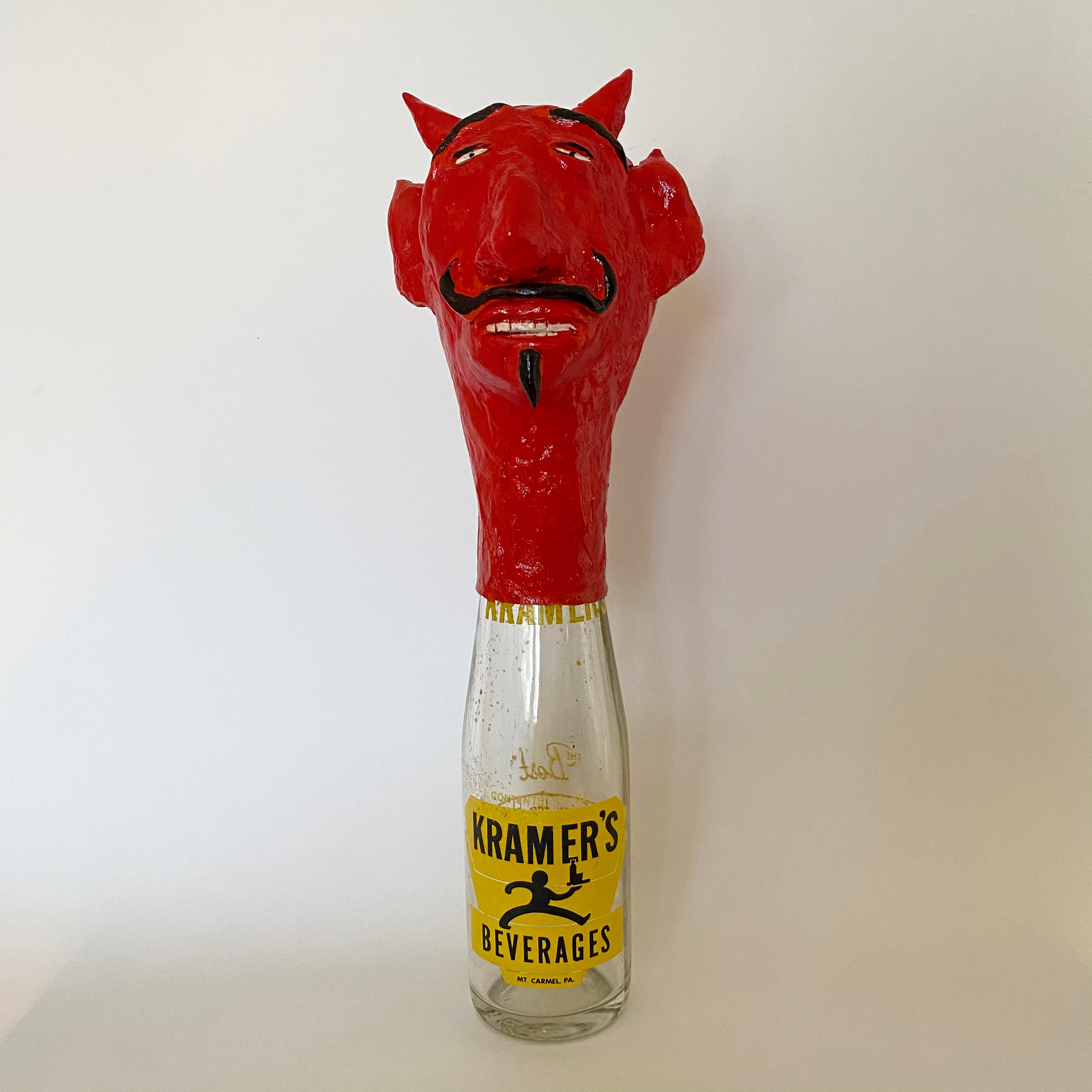 Big Red Paper Mache Devil Sculpture - Etsy