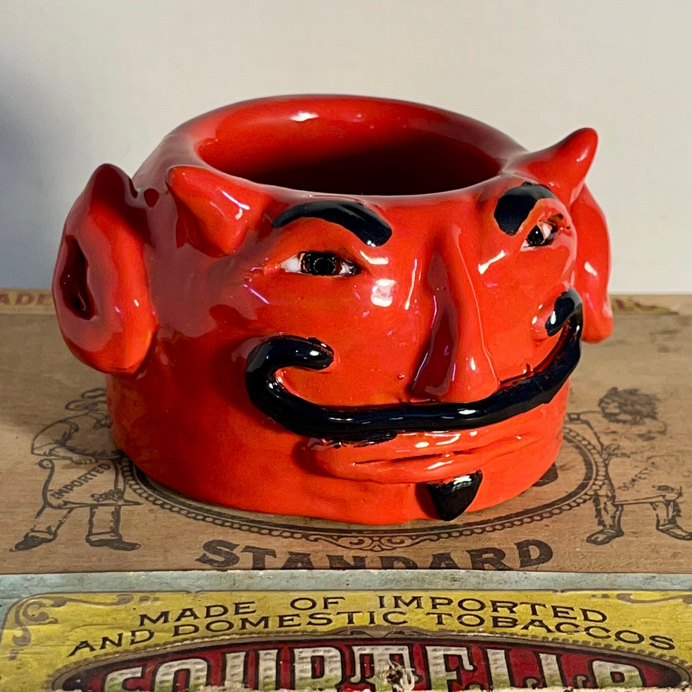 Toulouse the Red Devil Handmade Ceramic Mini Jug - Etsy
