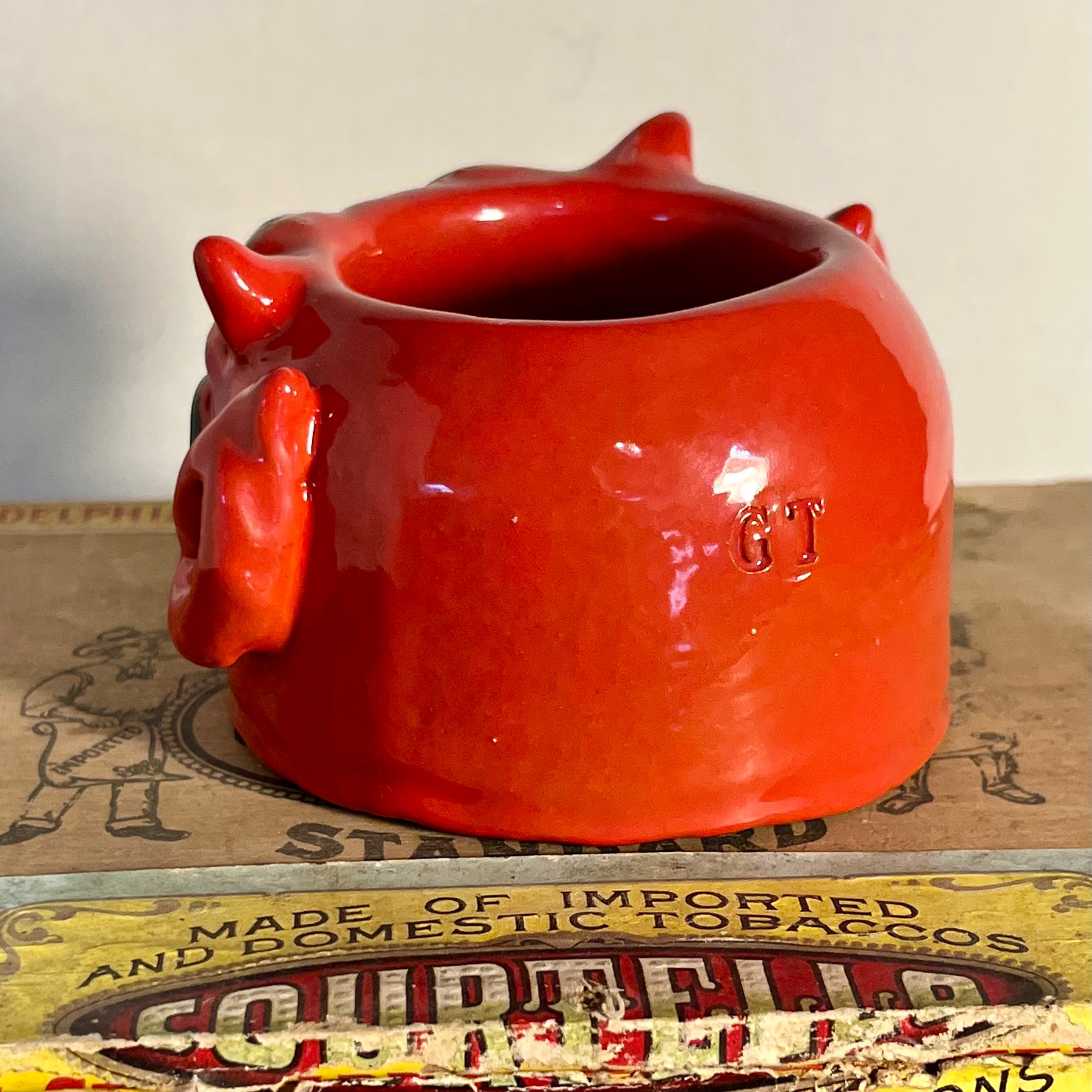 Toulouse the Red Devil Handmade Ceramic Mini Jug - Etsy