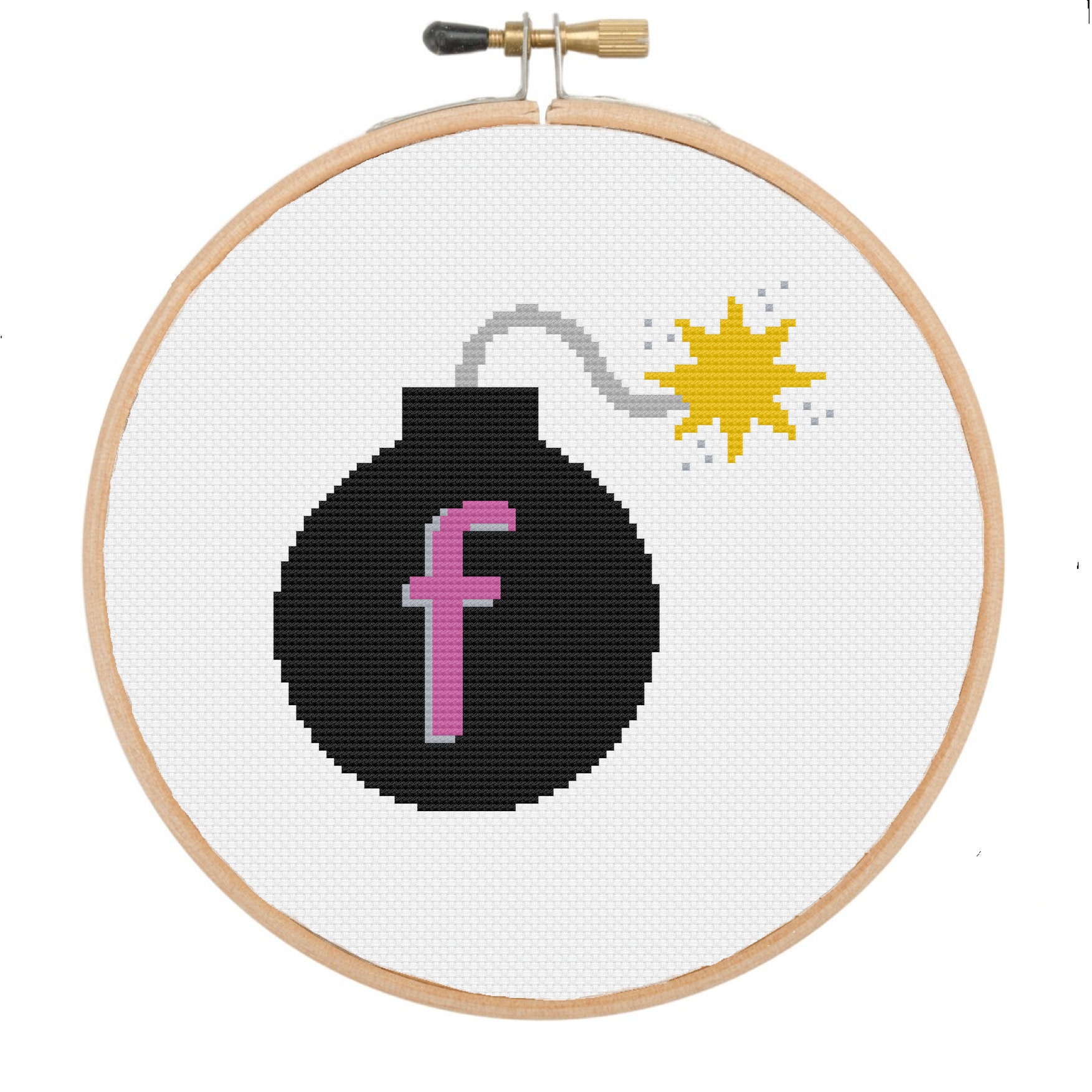 The F Bomb Cross Stitch Pattern Funny Sarcastic - Etsy