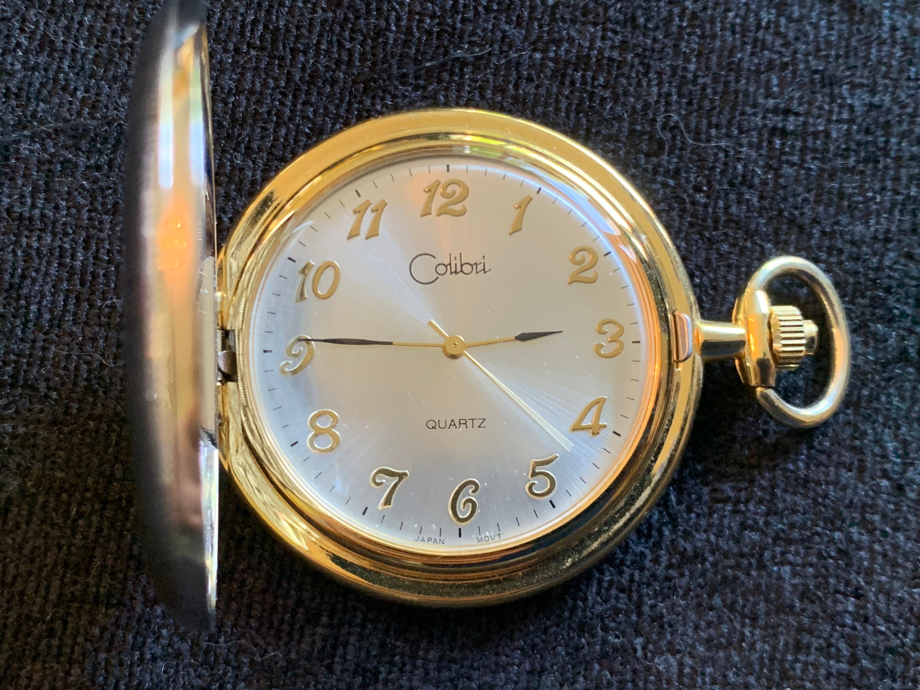 Vintage Colibri Silver and Gold Tone Quartz Pocket Watch - Etsy