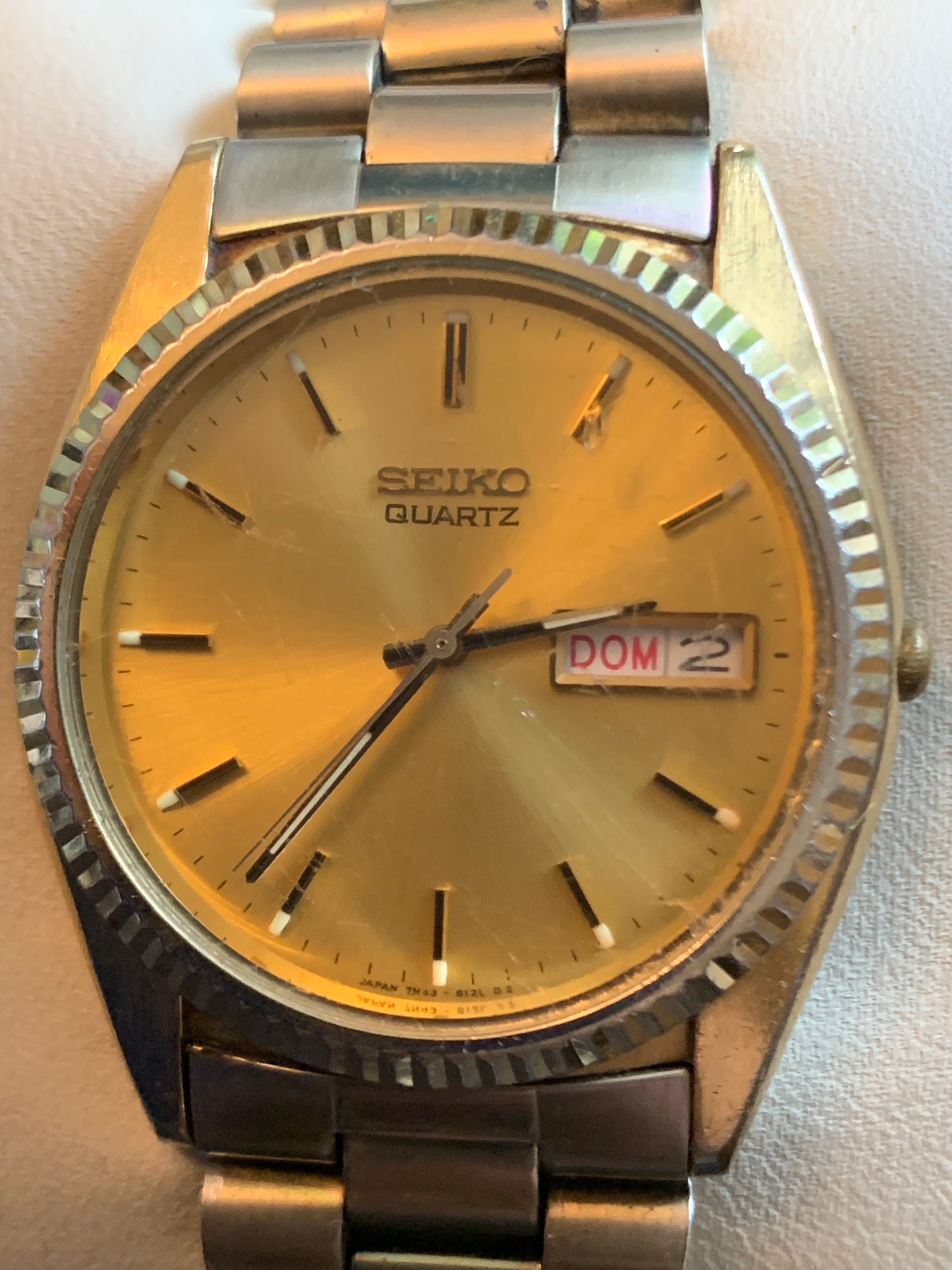 Vintage Seiko 7N43-8100 Gold Tone Mens Watch - Etsy