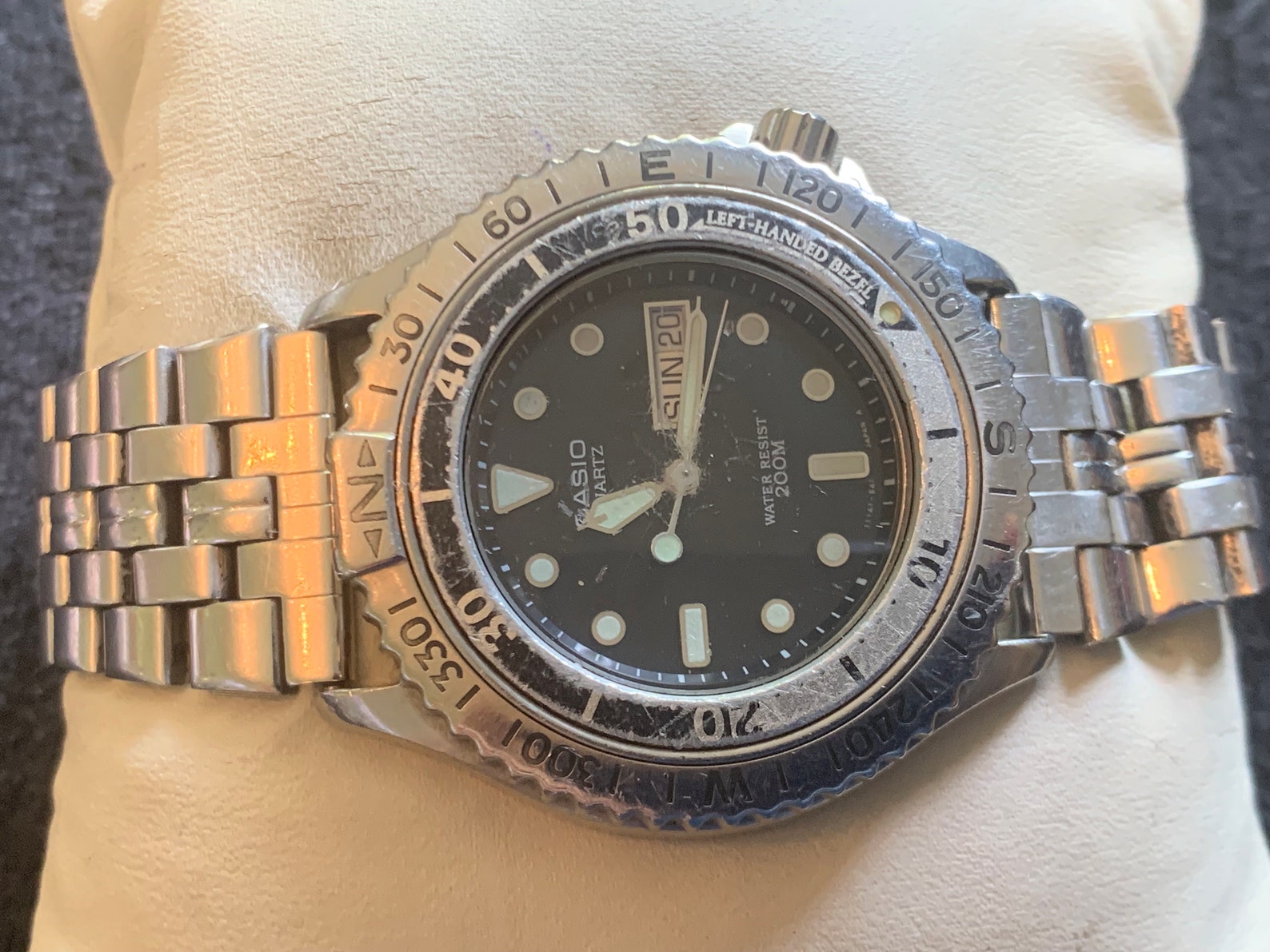 Vintage Casio Divers Style MD 708 Men’s Silver Tone Watch - Etsy