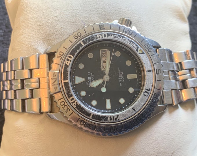 Vintage Casio Divers Style MD 708 Men’s Silver Tone Watch - Etsy