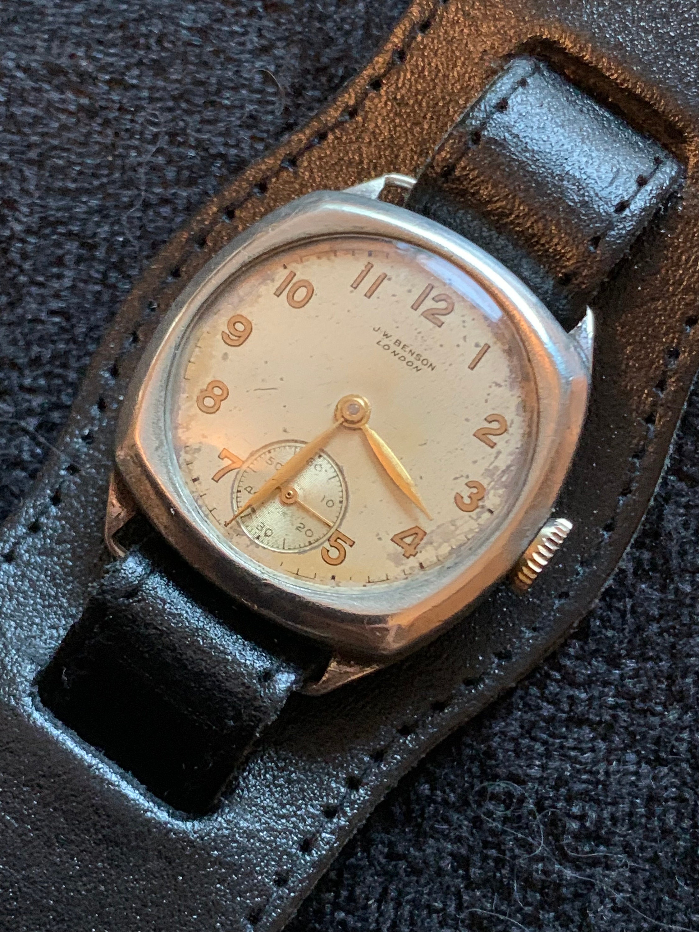 Antique Rare White Metal Trench Style Watch With Military Cuff - Etsy