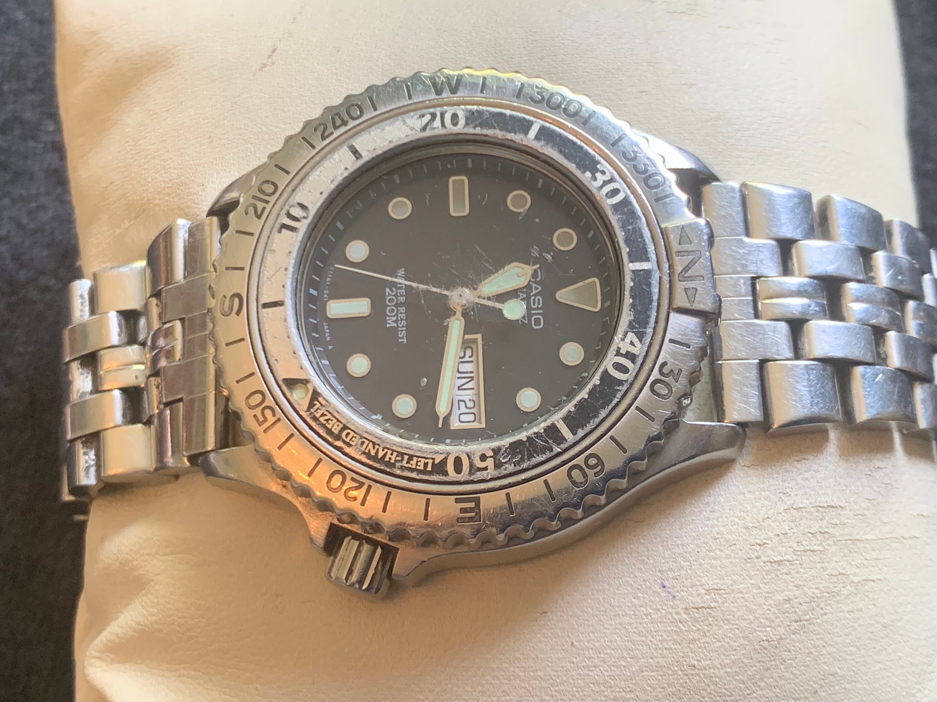 Vintage Casio Divers Style MD 708 Men’s Silver Tone Watch - Etsy