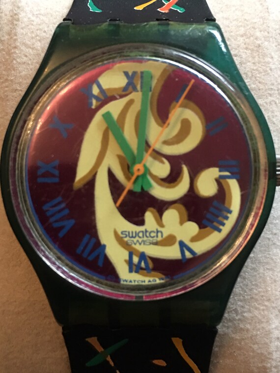 Vintage Rare Swatch Multi coloured watch with origin… - Gem