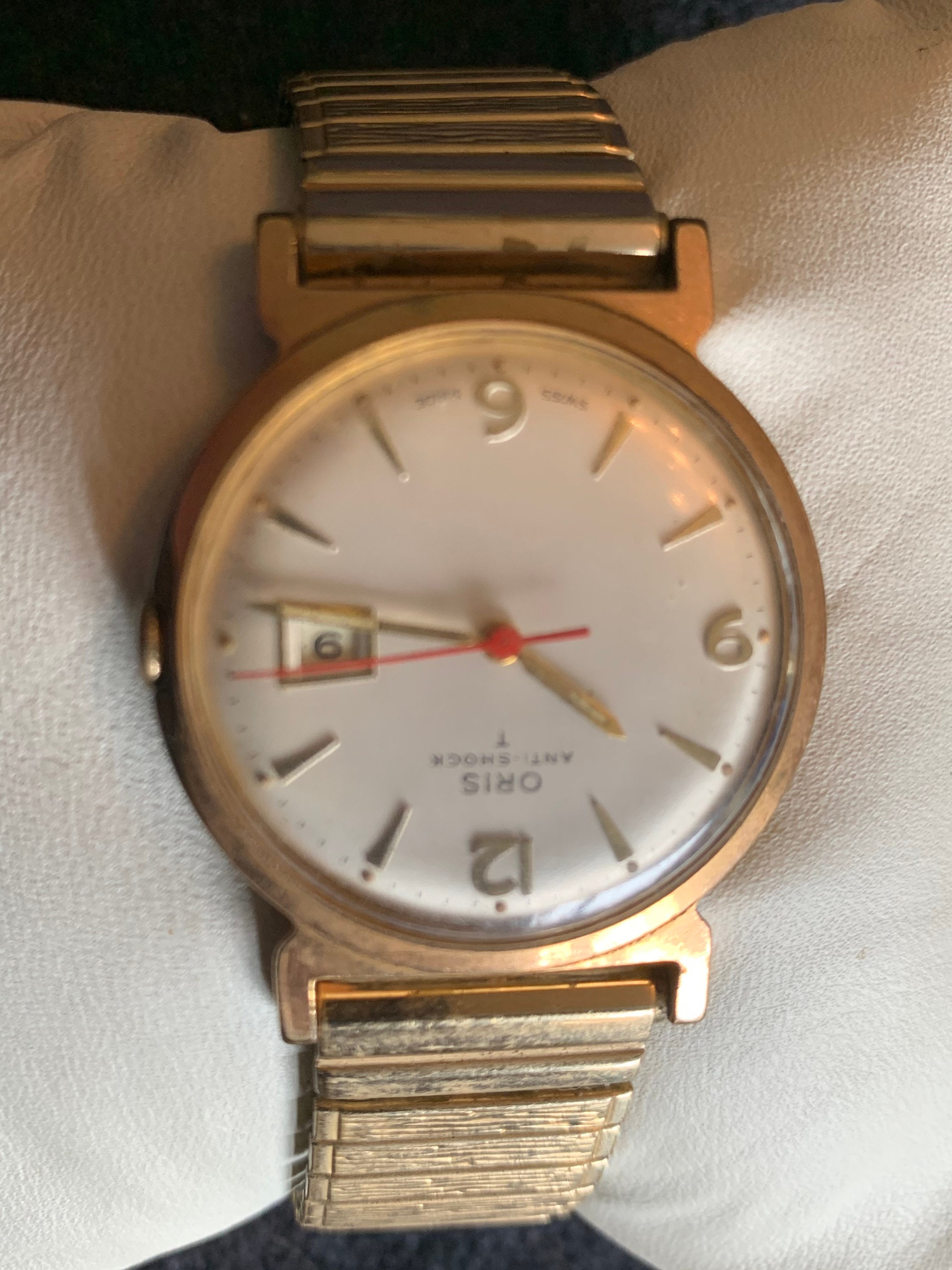 Vintage Oris Gold Tone Mens Watch Expandable Strap Sivyers41 - Etsy