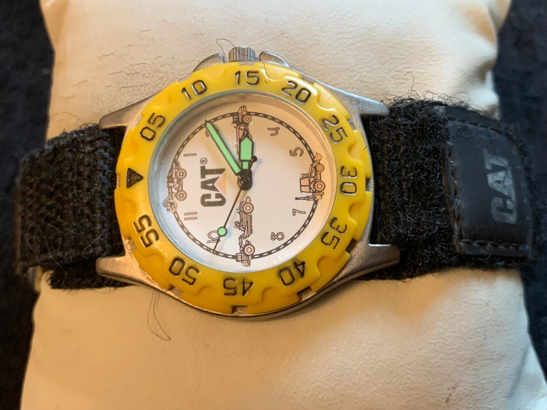 Vintage Mens Cat Work Watch - Etsy