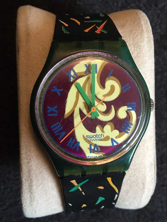 Vintage Rare Swatch Multi coloured watch with origin… - Gem