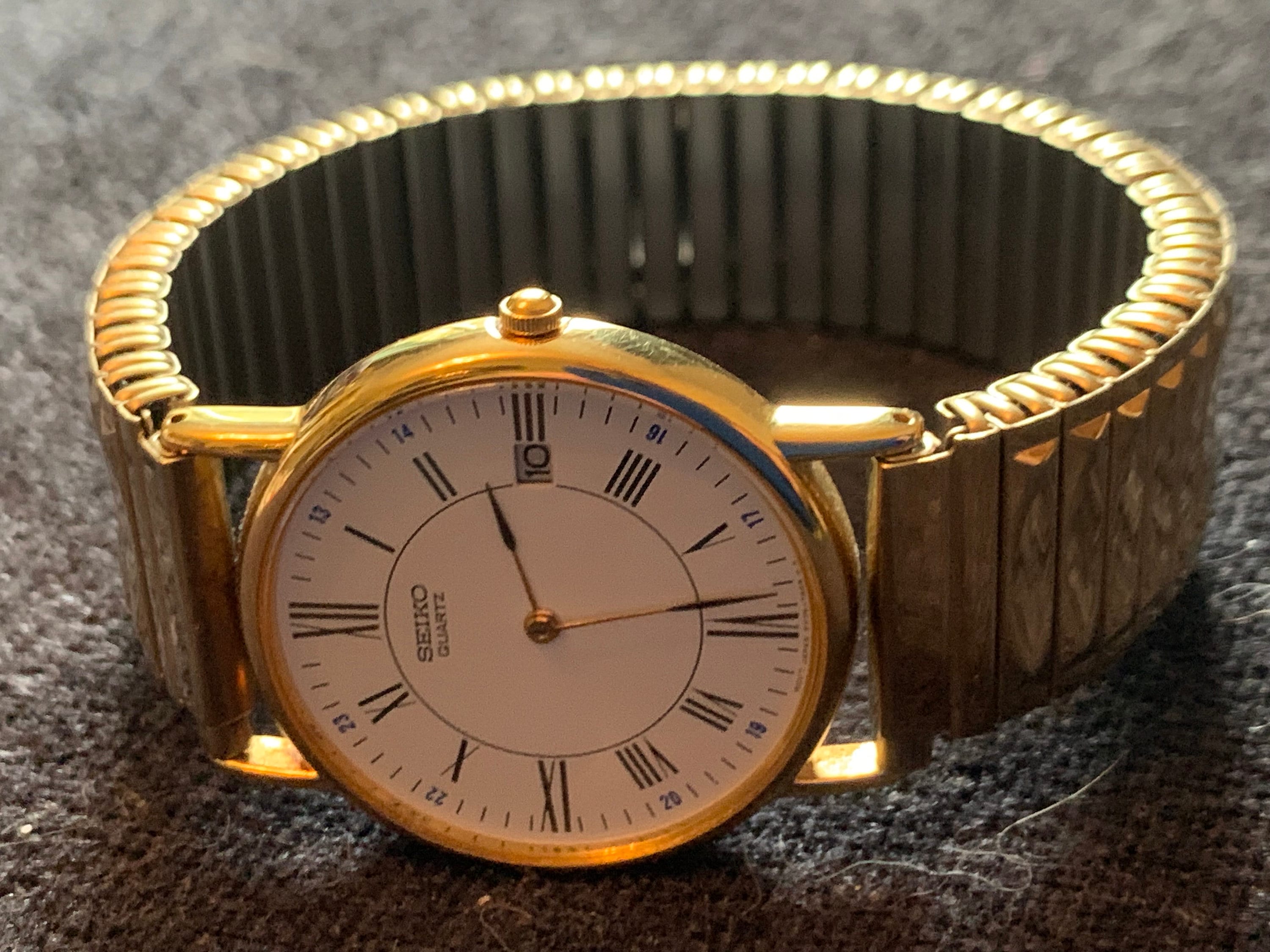 Vintage Seiko SQ Gold Tone Mens Watch - Etsy