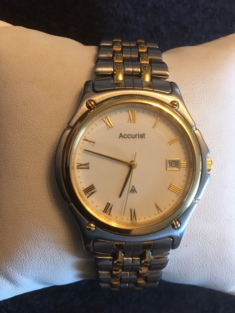 Vintage Mens Accurist Dress Quartz Watch - Etsy