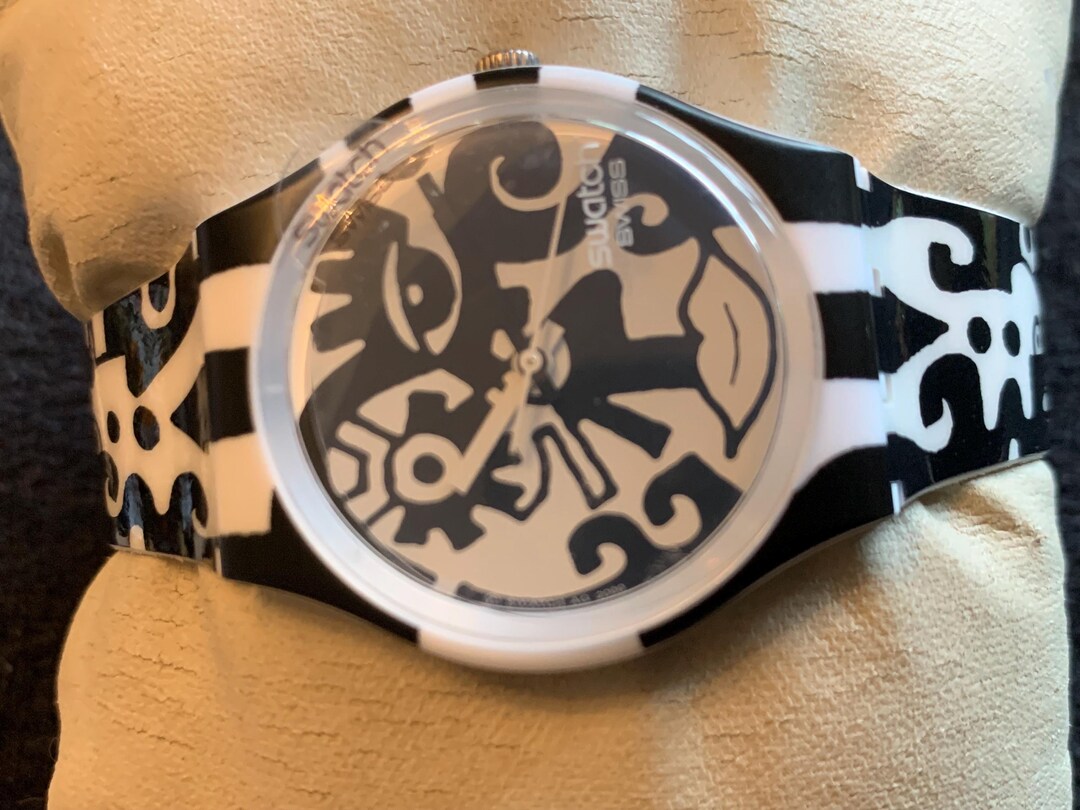 Swatch Afterdark Special Art Watch With Original Matching Strap and ...