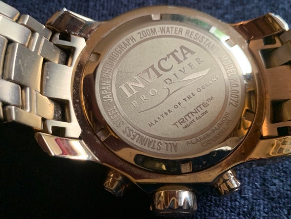 Mens Invica Pro Diver Chronograph 200m Quartz watch - Gem