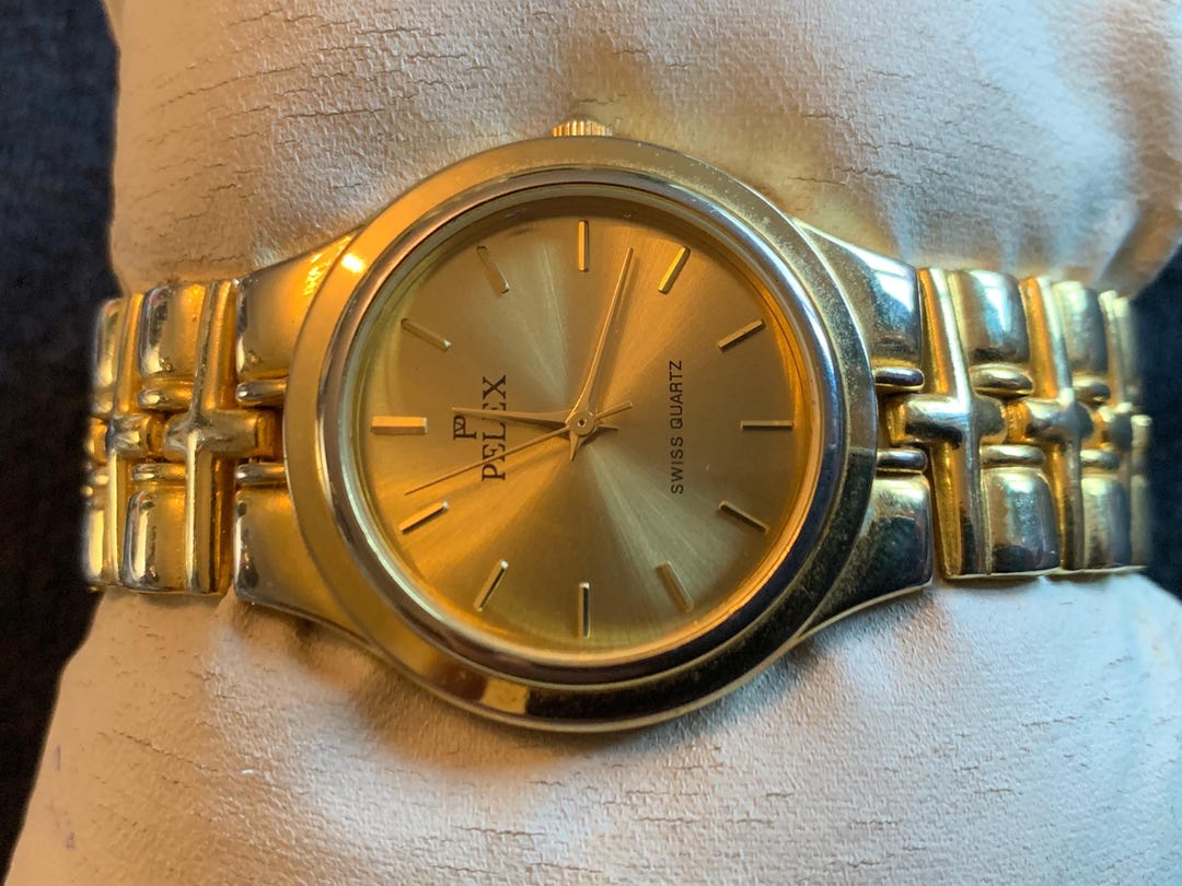 Vintage Pelex Ladies Gold Tone Watch - Etsy