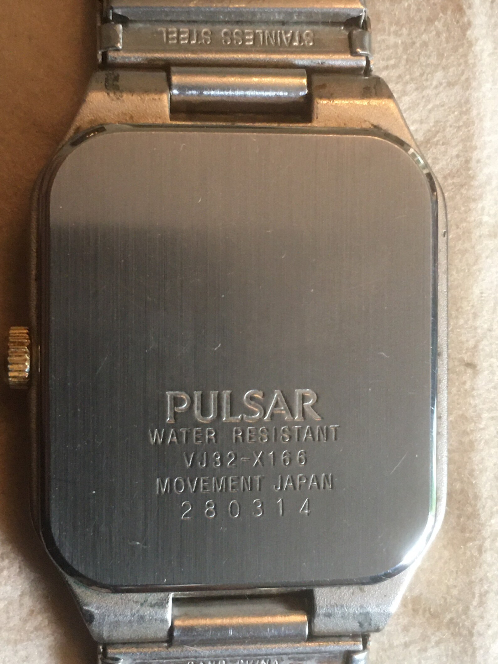 Vintage Mens Pulsar Seiko Gold / Silver Tone Tank Style Watch - Etsy