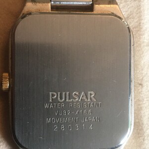 Vintage Mens Pulsar Seiko Gold / Silver Tone Tank Style Watch - Etsy