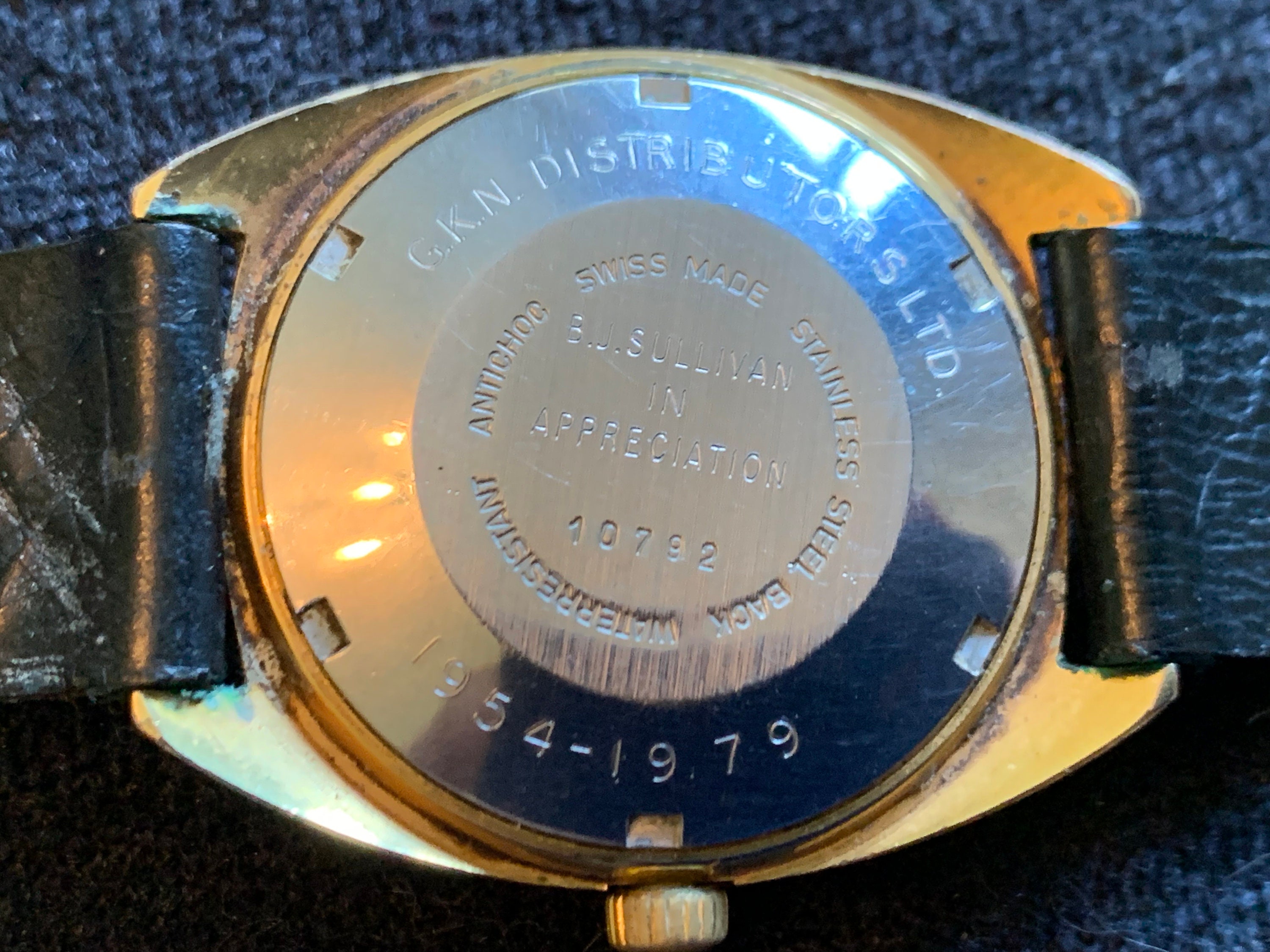 Vintage Rare Marvin Revue Gold Plated Automatic Mens Watch With Day and ...
