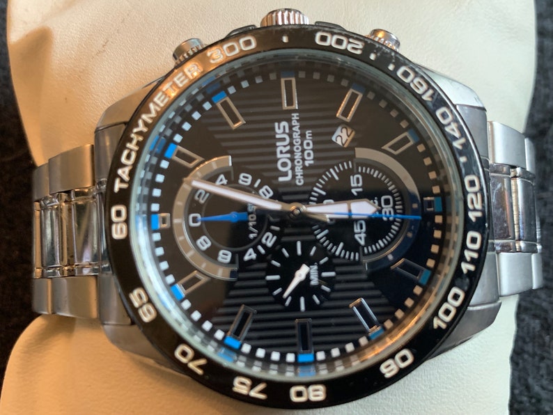 Mens Lorus Chronograph 100M Quartz Watch Sivyers60 - Etsy