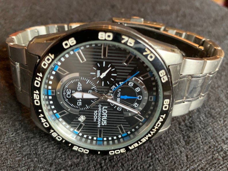 Mens Lorus Chronograph 100M Quartz Watch Sivyers60 - Etsy