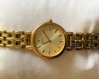 SEIKO Gold Tone Metal Women Watch, Quartz Movement, Seiko Japan, Japanese Watch, Ladies ...
