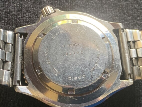 Vintage Casio Divers style MD 708 Men’s Silver tone w… - Gem