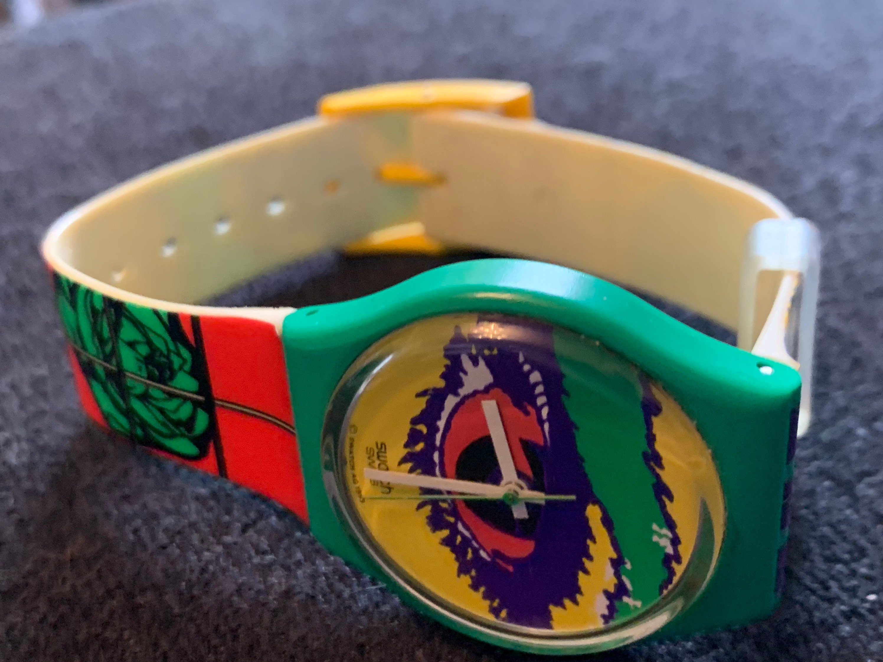 Vintage Rare All Seeing Eye 1993 Swatch Watch With Matching and Strap ...