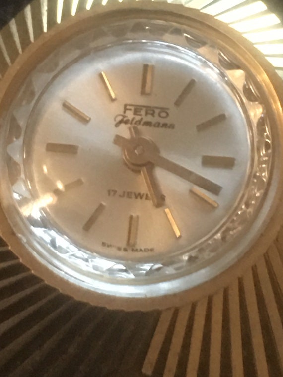 Vintage Fero Feldmann Gold tone ladies pendant pin wa… - Gem