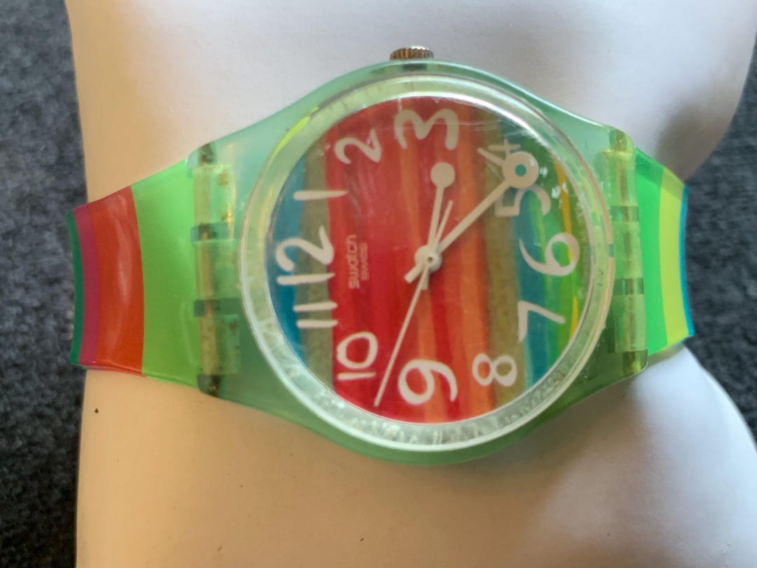 Vintage Swatch GS124 Colour the Sky Watch With Matching and Strap 2003 ...