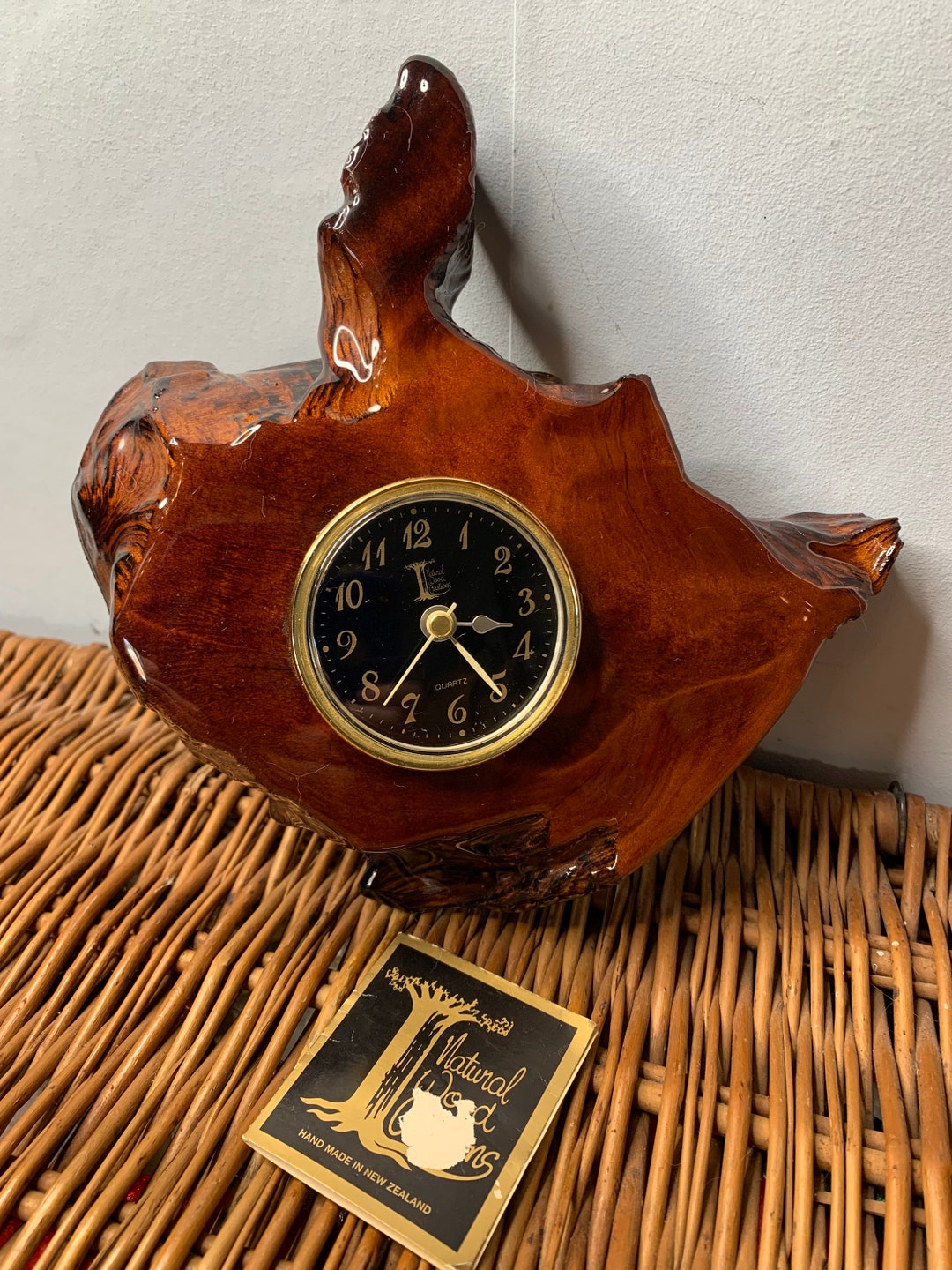 Vintage Swap Kauri Wood Clock From New Zealand - Etsy