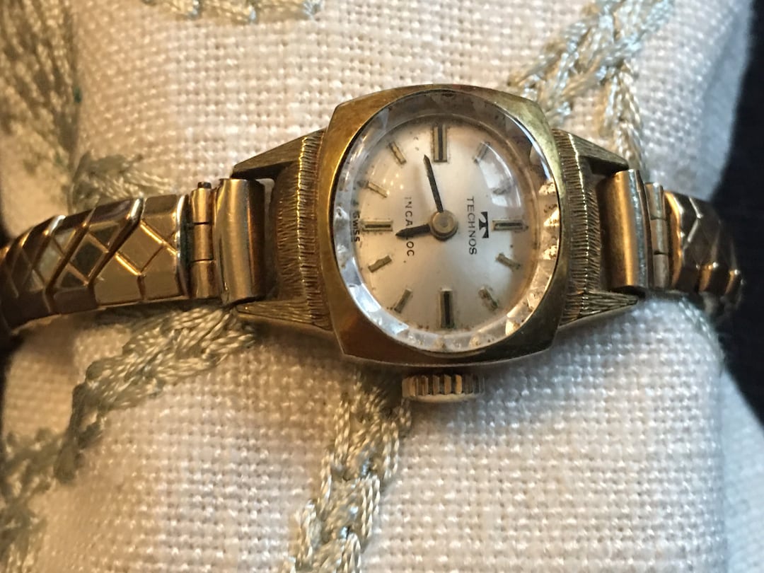 Vintage Technos Rolled Gold Ladies Watch - Etsy