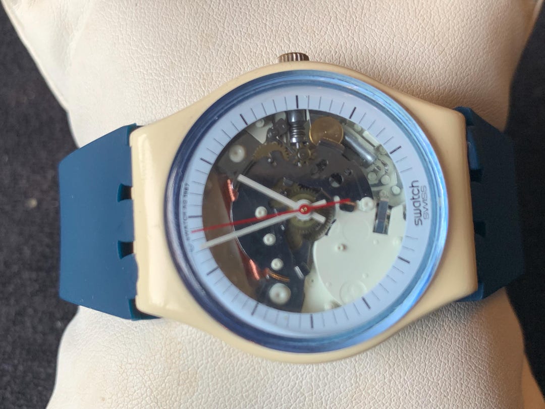 Vintage Rare Early Swatch Skeleton Mens / Unisex Watch GK103 1987 - Etsy