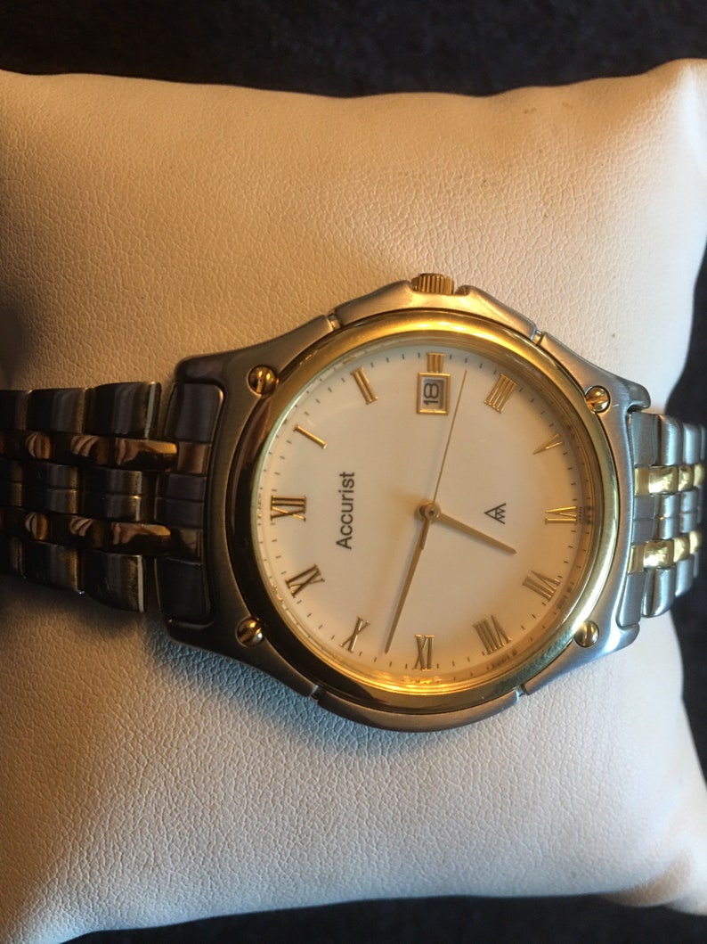 Vintage Mens Accurist Dress Quartz Watch - Etsy