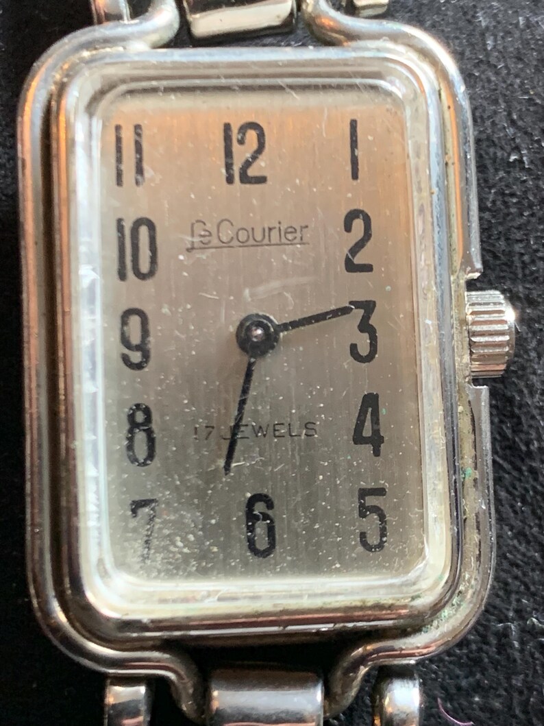 Vintage Rare Le Courier Ladies Tank Style Cocktail Watch Silver Tone - Etsy