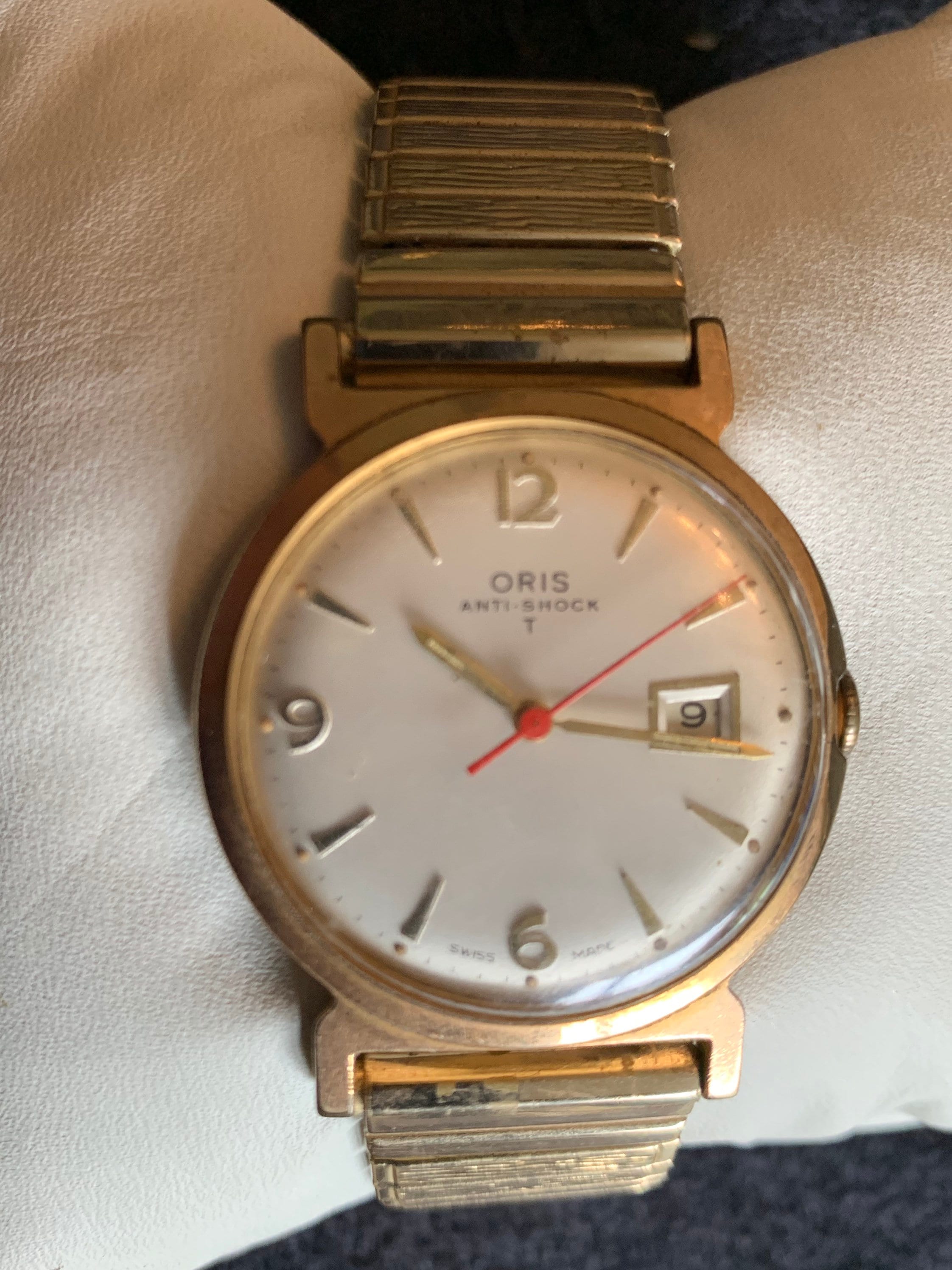 Vintage Oris Gold Tone Mens Watch Expandable Strap - Etsy