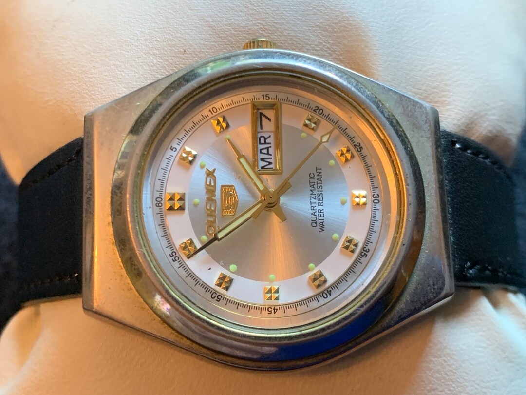 Vintage Retro Quemex Silver Tone Mens Watch Sivyers27 - Etsy