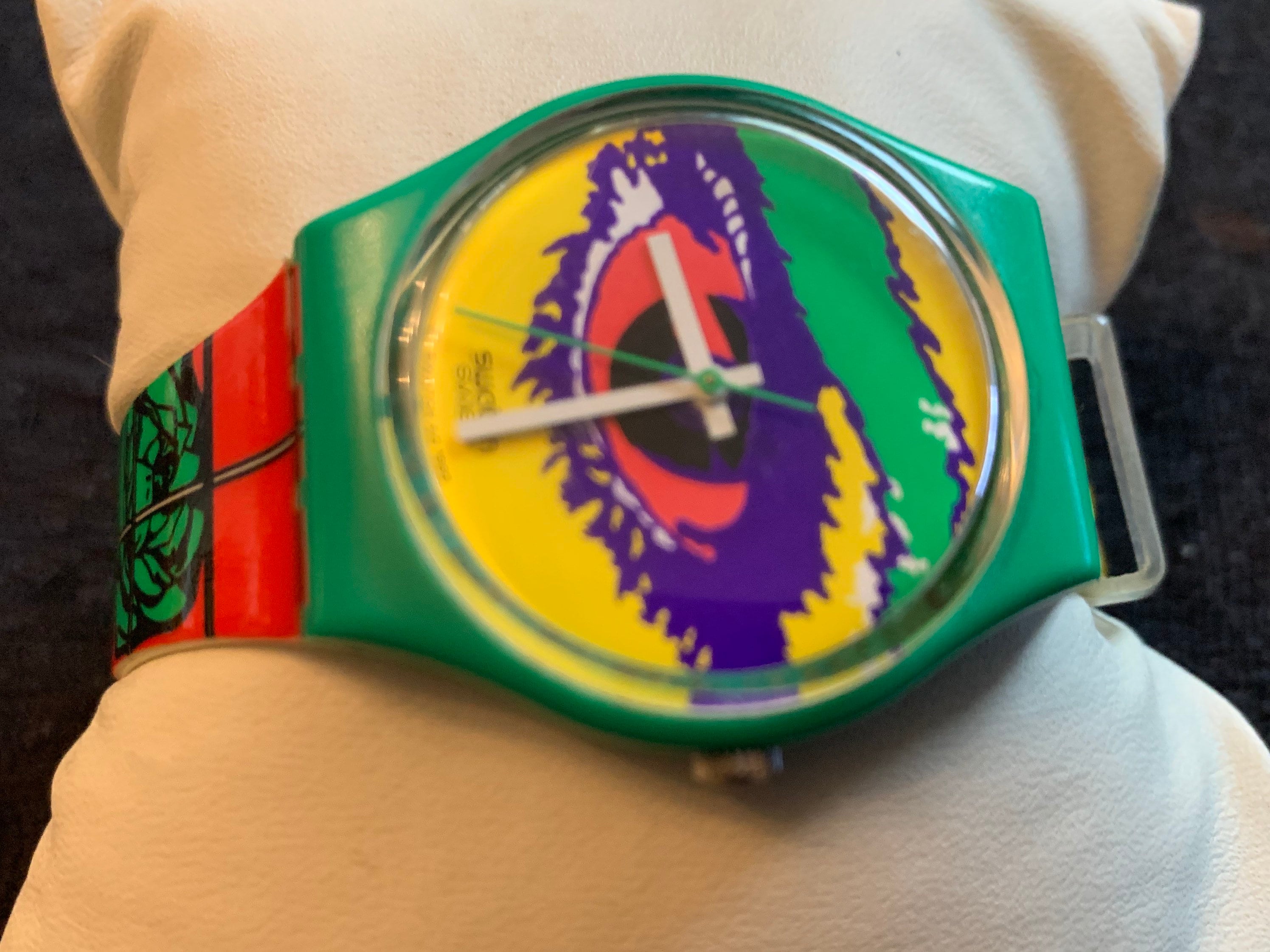 Vintage Rare All Seeing Eye 1993 Swatch Watch With Matching and Strap ...