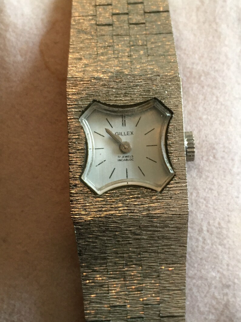 Vintage Gillex 17 Jewel Ladies Silver Cocktail Watch - Etsy