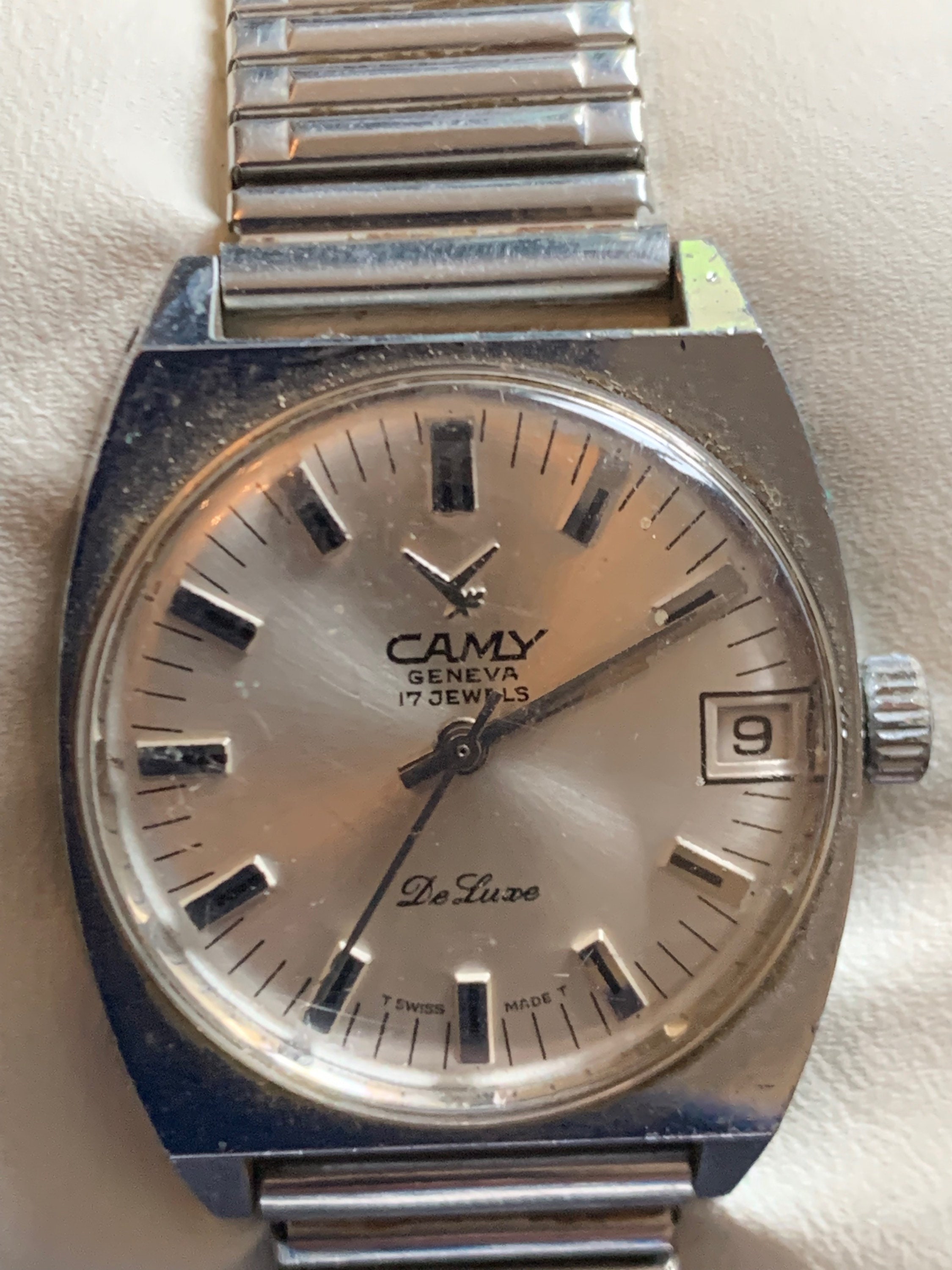 Vintage Rare Camy Dev Luxe 17 Jewel Silver Tone Mens Watch - Etsy